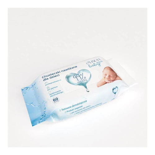 O'LINEAR BABY AQUA CHUSTECZKI NAWILŻANE DLA DZIECI 60 SZT. drogeriejasmin