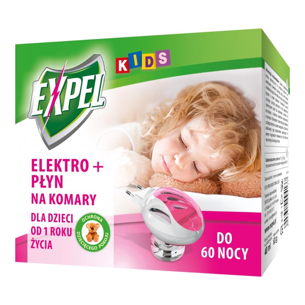 EXPEL KIDS APARAT ELEKTRYCZNY NA KOMARY+PŁYN 60NOCY drogeriejasmin