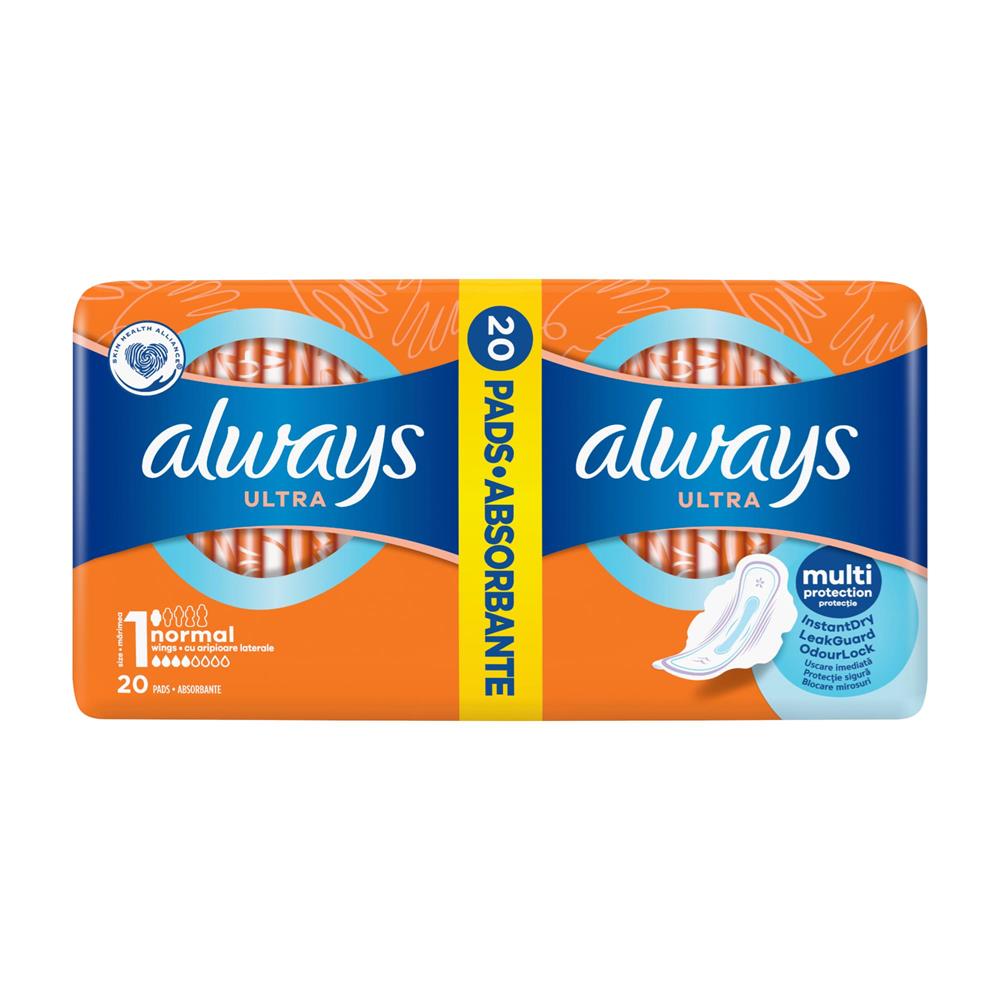 ALWAYS PODPASKI ULTRA NORMAL PLUS 20 SZT. drogeriejasmin