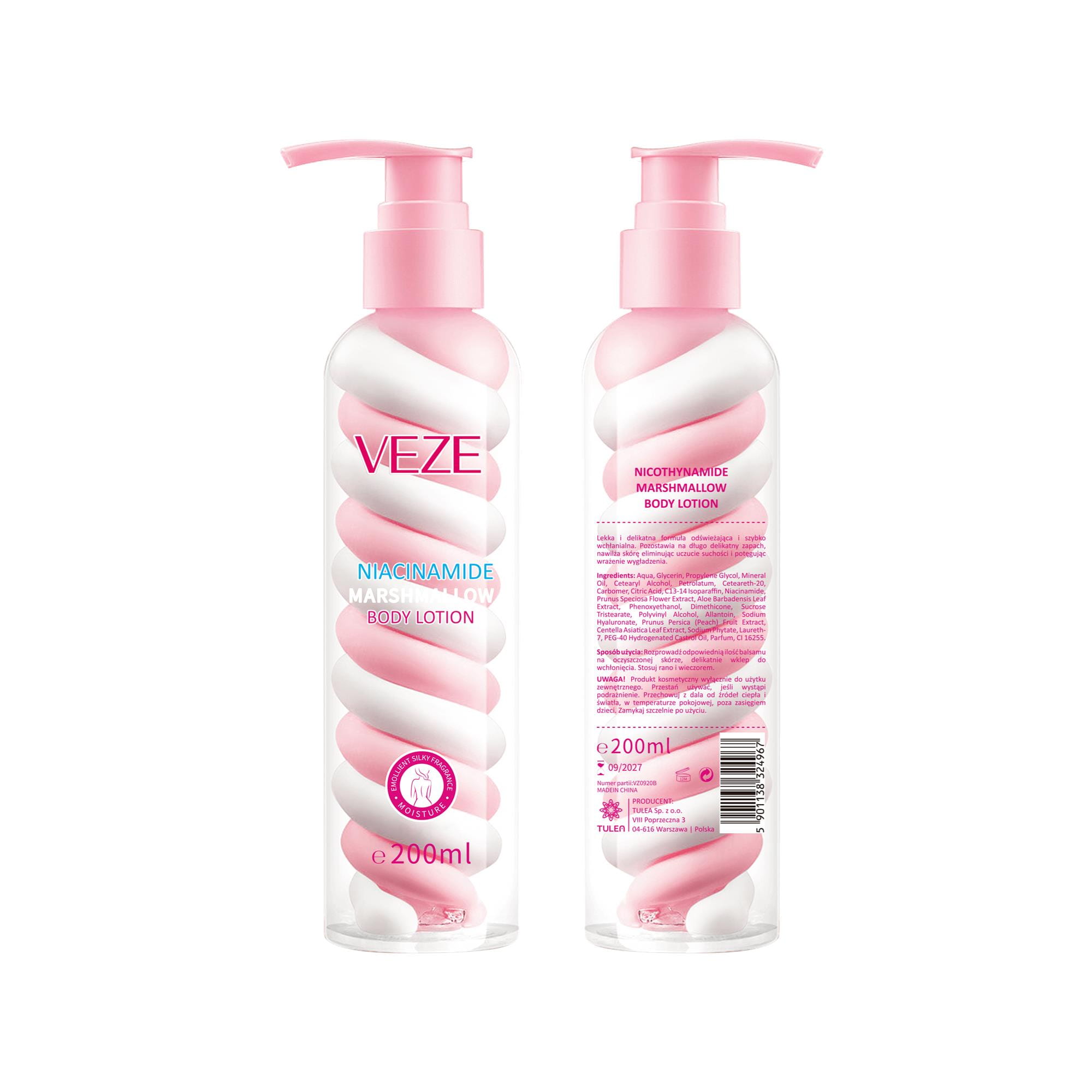 VEZE BALSAM DO CIAŁA 200ML NIACINAMIDE MARSHMALLOW drogeriejasmin